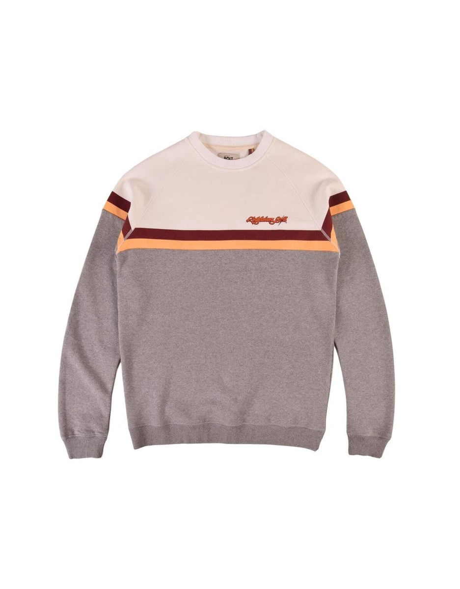 Colour Block Fleece Sweatshirt - Lightning Bolt Surf Co