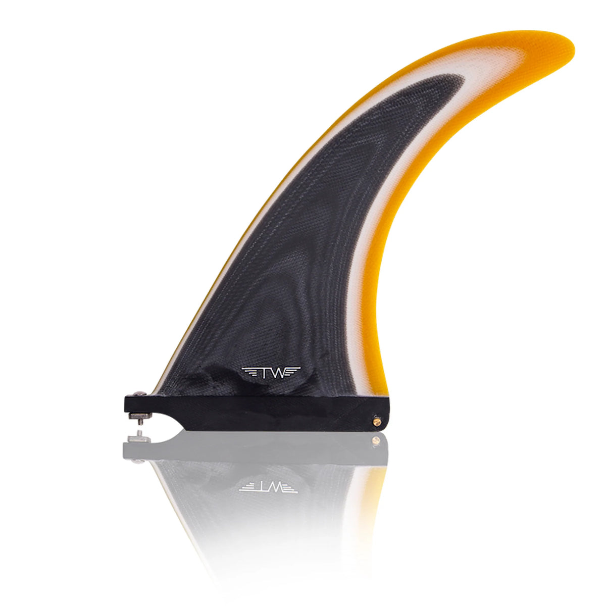 TYLER WARREN RAKED 9.25" Longboard Fin - Black, White & Gold